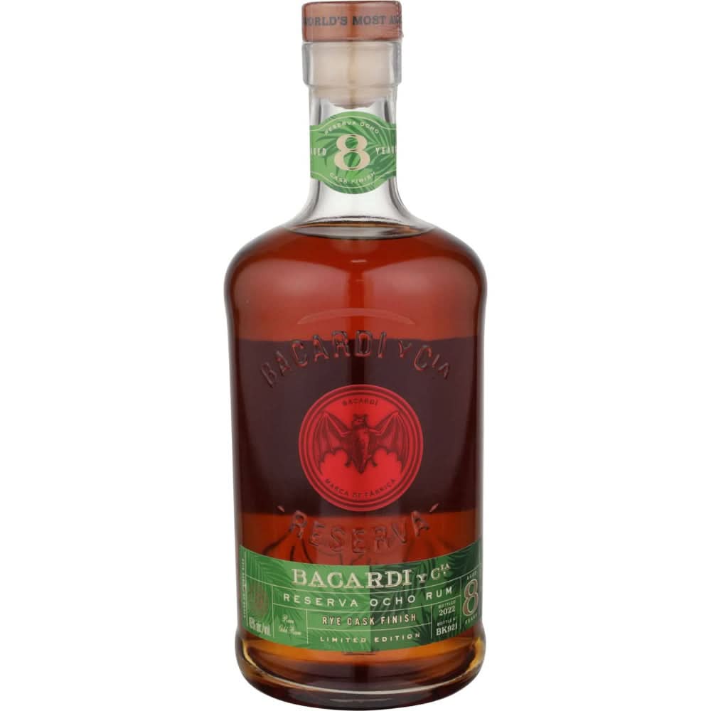 Bacardi Reserva Ocho Rye Cask Finish Limited: Aged Rum Mastery – You Booze