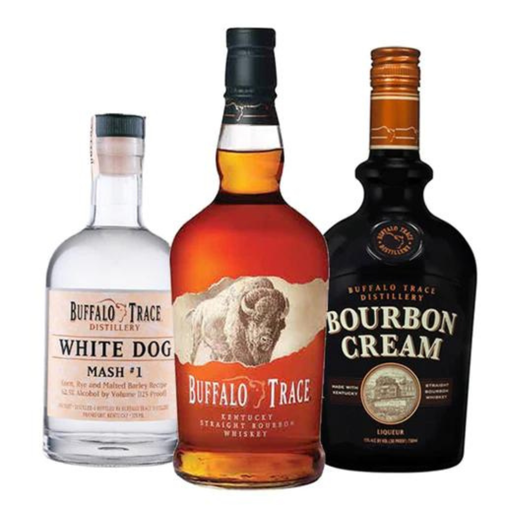 Buffalo Trace Bourbon Trio: Whiskey, Cream, Mash 1 Combo – You Booze