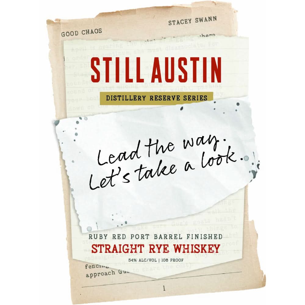 Still Austin Red Ruby Port Finished Straight Rye Whiskey – You Booze