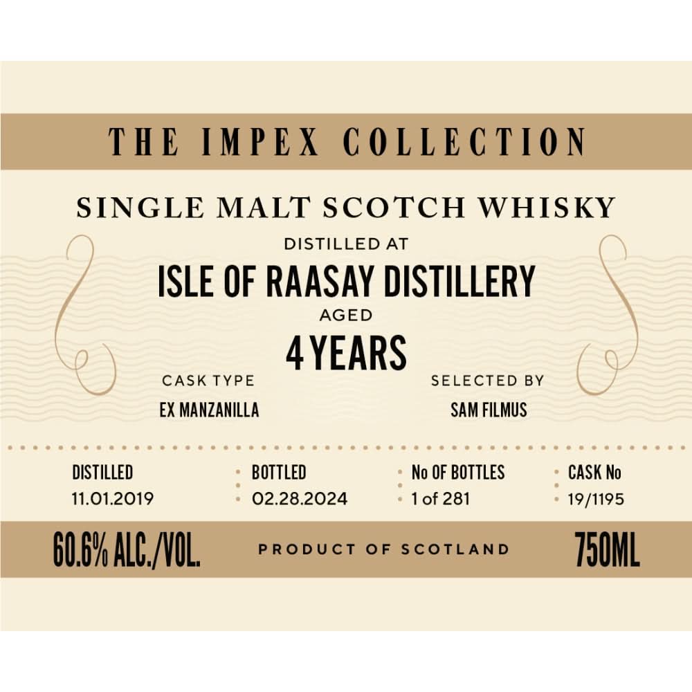 The ImpEx Collection Isle of Raasay Distillery 4 Year Old – You Booze