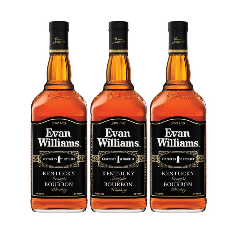 Evan Williams Straight Bourbon Whiskey 3 Pack – You Booze