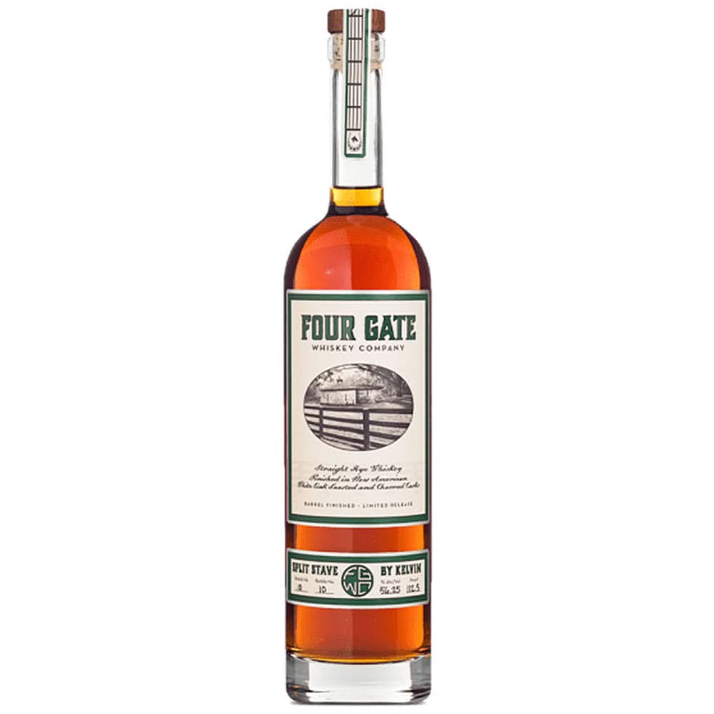 Four Gate Split Stave by Kelvin Batch 27 Straight Rye Whiskey – You Booze