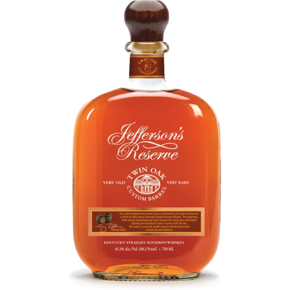 Jefferson's Reserve Twin Oak Custom Barrel Bourbon Whiskey – You Booze