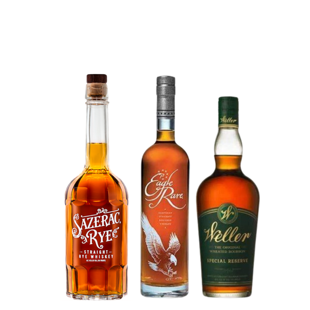 Premium Bourbon Trio: W.L. Weller, Sazerac Rye, Eagle Rare 10 Yr – You ...