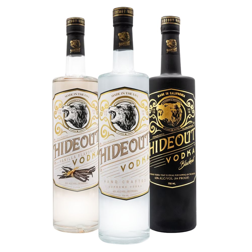 Hideout Vodka Vanilla, Straight, Black Bundle – You Booze