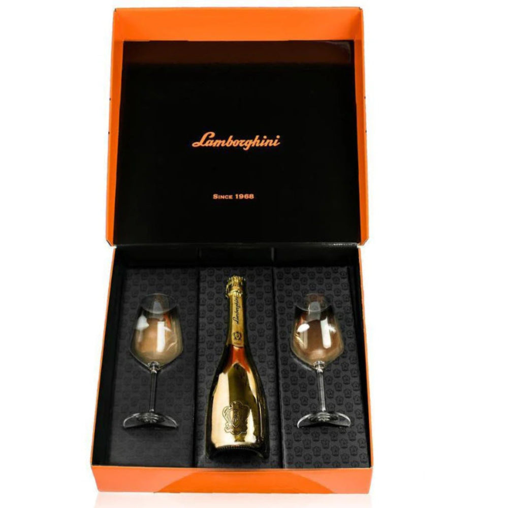 Lamborghini Gift Set with Crystal Glasses | Luxury Champagne Box – You ...